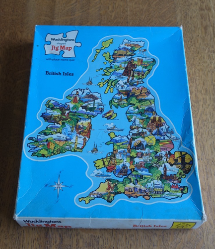 WADDINGTONS Shaped JIG-MAP Jigsaw Puzzle British Isles 561 | eBay UK