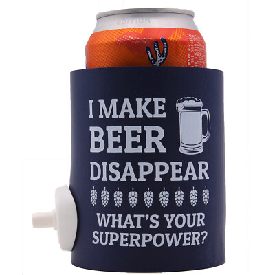 I Make Beer Disappear Shotgun Device Thick Foam Can Coolie - Chug Like ...