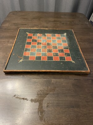 Extremely Rare Early 19th Century Wooden Checker Board | eBay