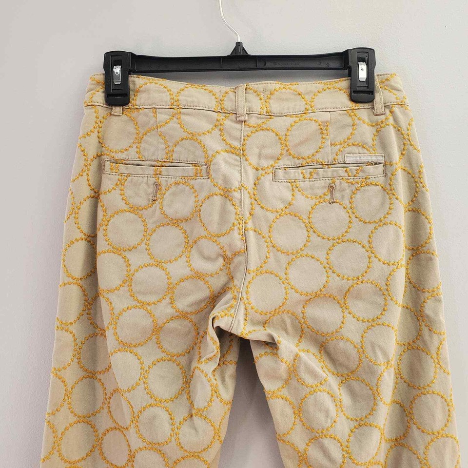 Chino by Anthropologie Relaxed Fit Embroidered Circle Patterned Pants ...