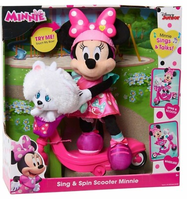 Minnie's Happy Helpers Sing & Spin Scooter Minnie Plush ~ Brand New | eBay