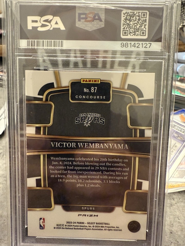 Wemby Select Green White Purple Rookie PSA 10 | eBay