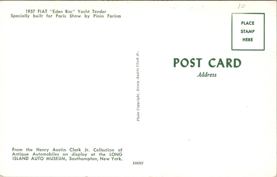 1957 Fiat Eden Roc Yacht Tender Automobile Long Island Auto Museum New ...