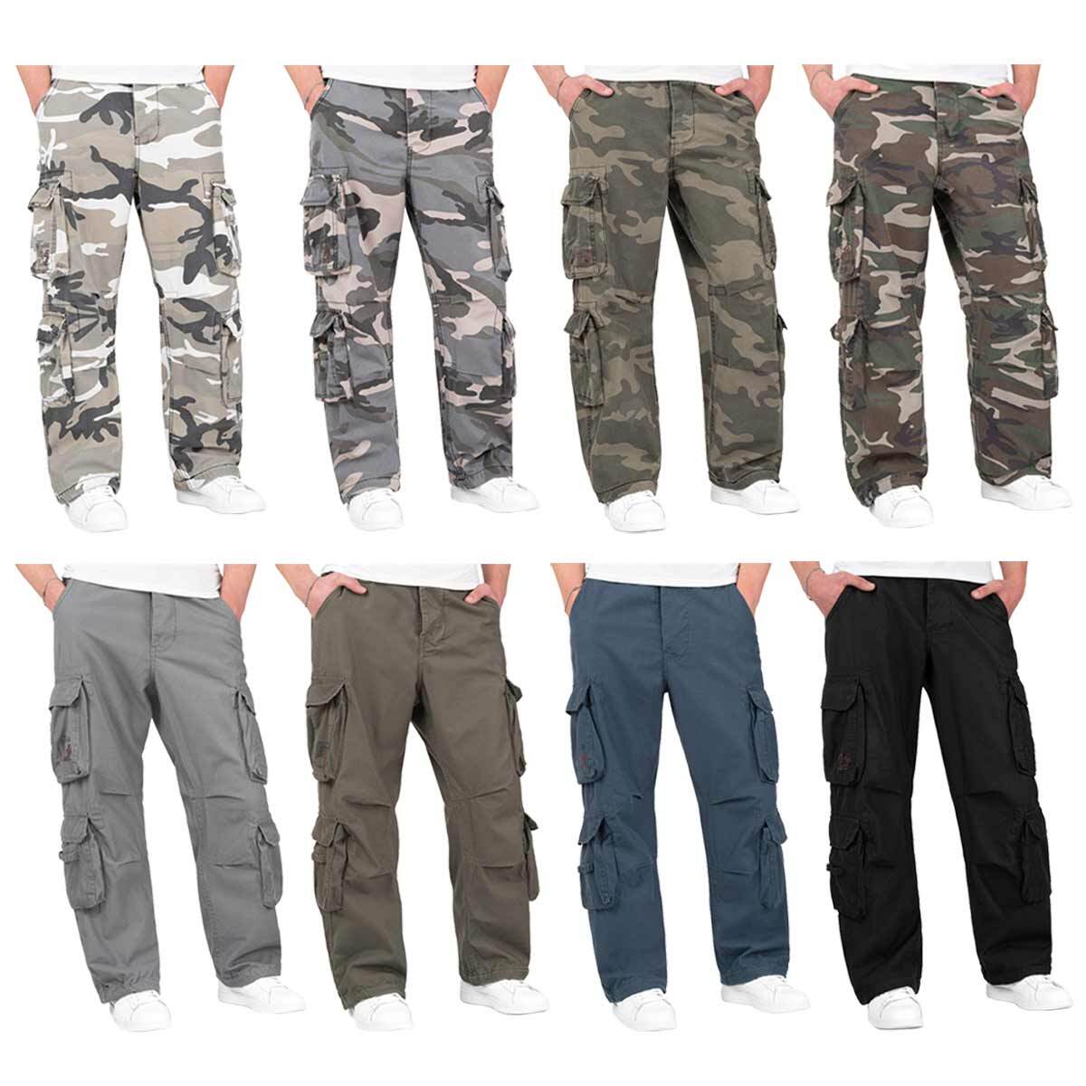 Surplus Mens Cargo Combat Military Army Work Trousers Camouflage Pants ...