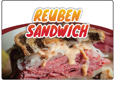 RESTAURANT FAST FOOD RETAIL: REUBEN SANDWICH | Adhesive Vinyl Sign ...