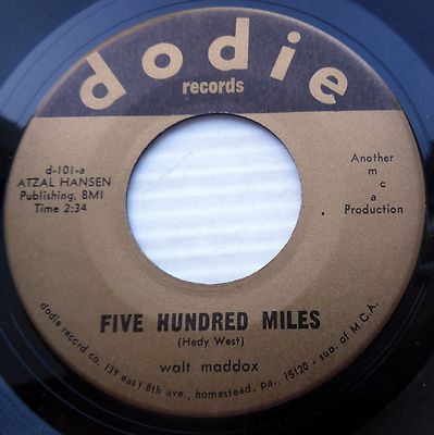 Walt Maddox Ex Marcels Rocksoul Nearmint 45 Five Hundred Miles Never My ...