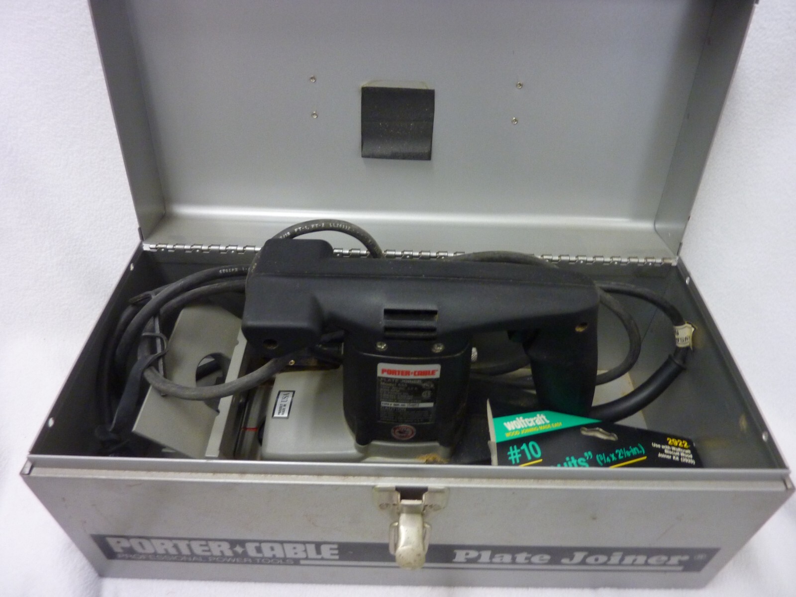 PORTER CABLE MODEL 555 PLATE JOINER W/TOOLBOX INSTRUCTIONS BAG OF #10 ...