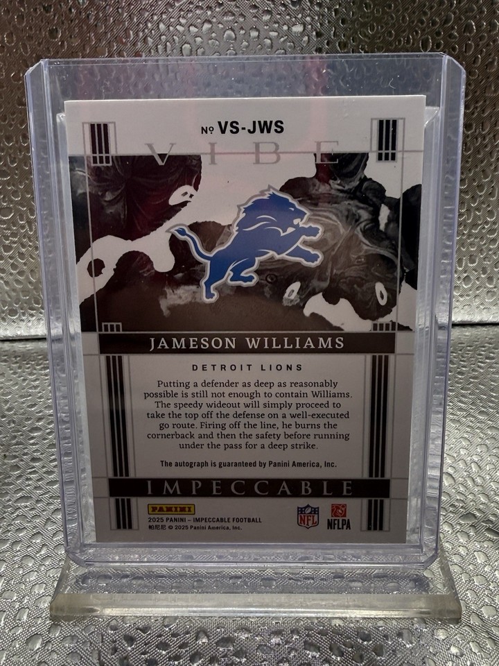 2025 Impeccable Jameson Williams On Card Autograph /75 | eBay