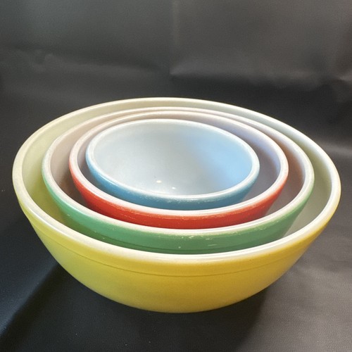 Vintage Pyrex Primary Colors Nesting Mixing Bowls No. 401 402 403 And ...