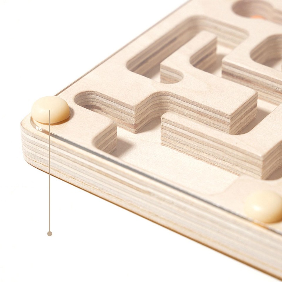 Wooden Labyrinth Board Game Marble Maze Educational Traditional Game ...