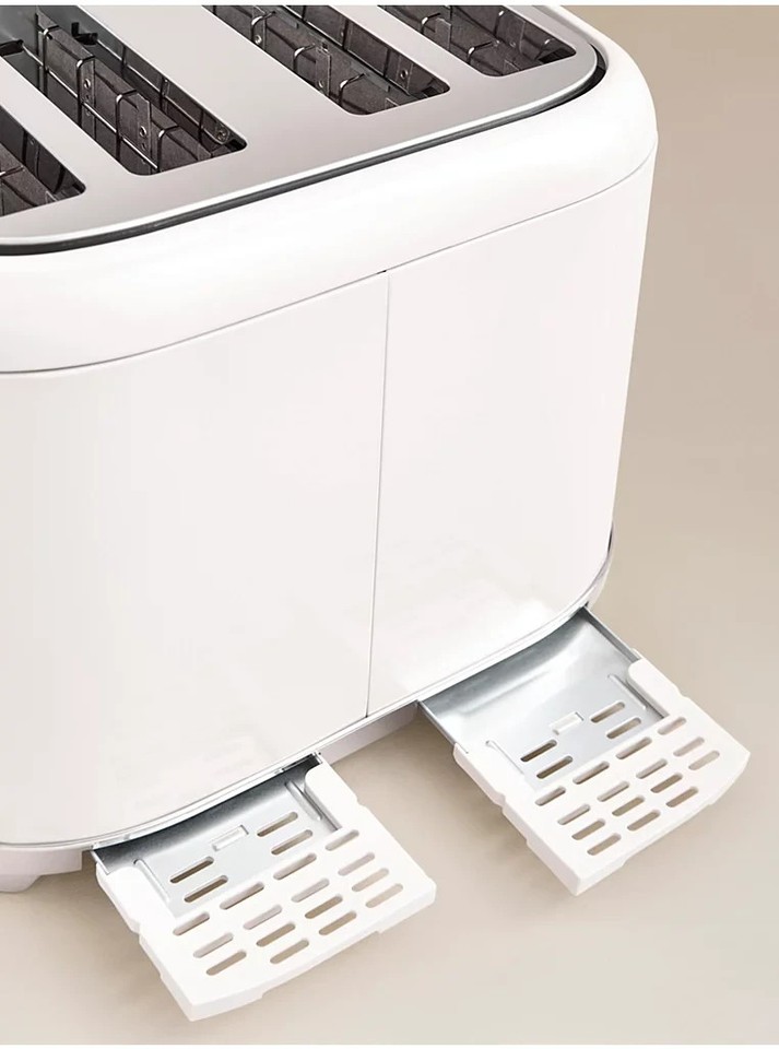 Cream Retro 4 Slice Toaster and 1.7L Fast Boil Kettle Kitchen Set ...