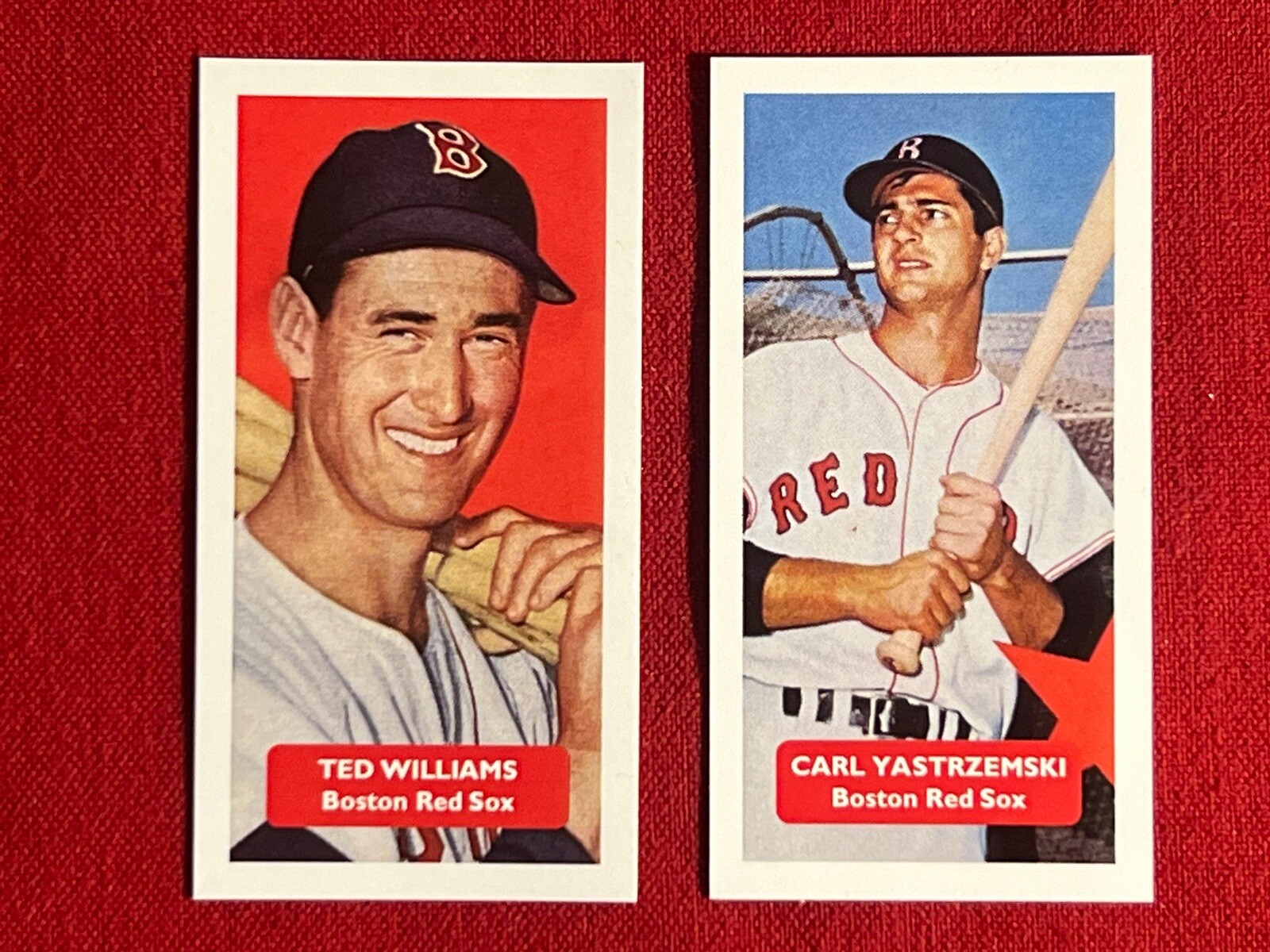 TED WILLIAMS & CARL YASTRZEMSKI BASEBALL CARDS-RED SOX-RARE UK ISSUE ...