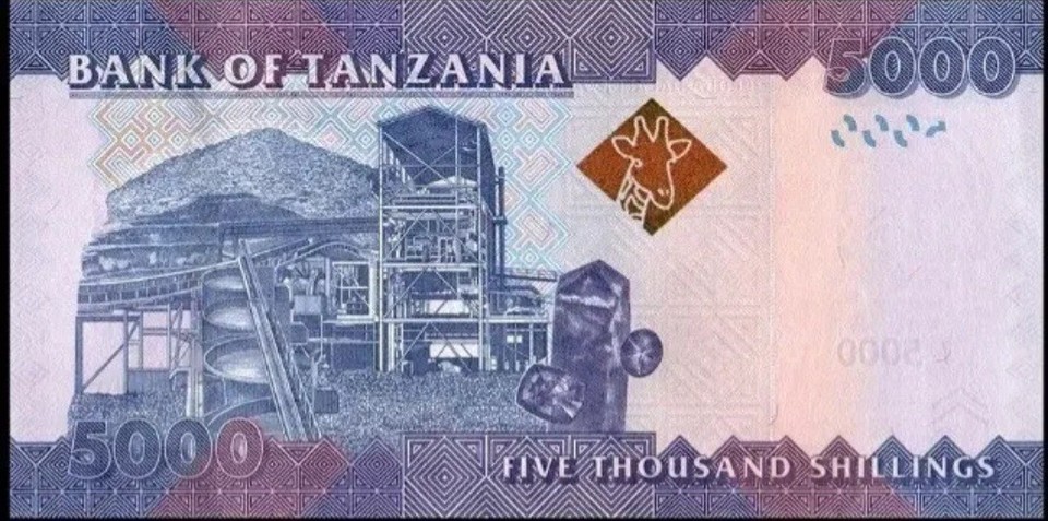 Tanzania 5000 Shillings Banknote UNC. Five Thousand Tanzanian Shilling ...