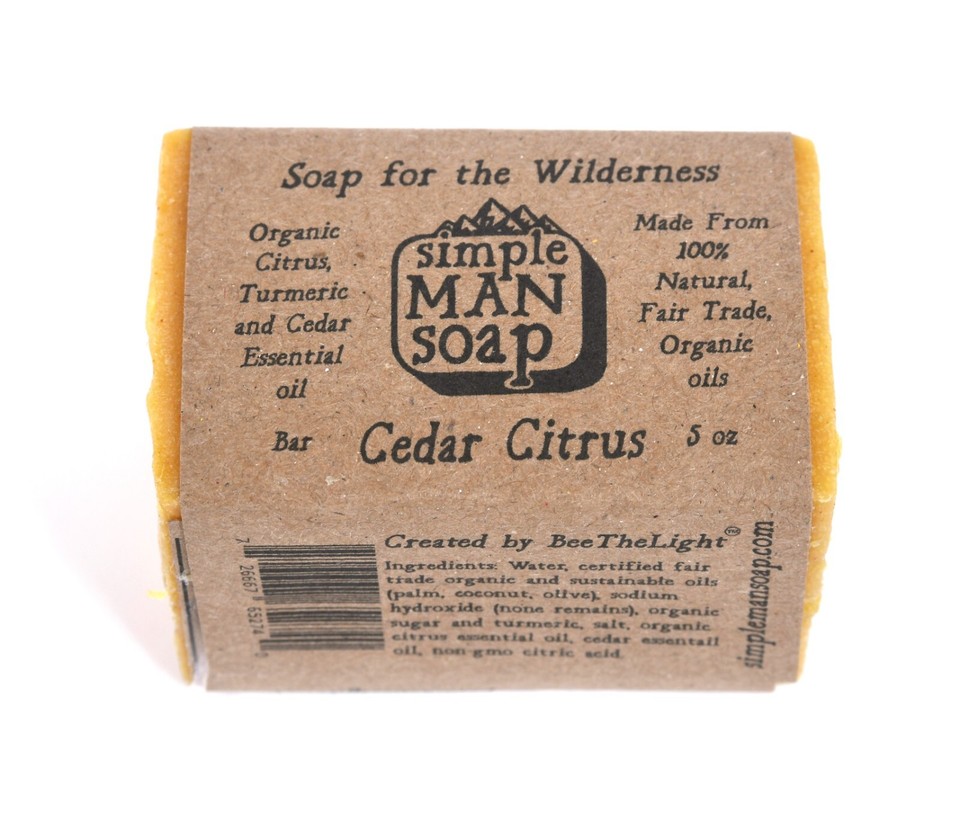 Organic Men's Bar Soap, Pine Tar Oats Cedar Citrus Mint, Bath Soap by ...