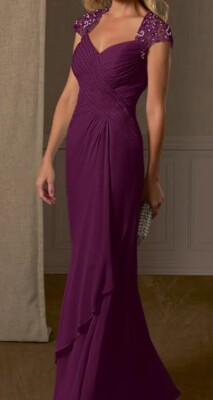 Mother of the Bride Dress - Azazie (Birdie) Size 10 in Raspberry New w ...