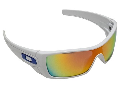 Oakley Sunglasses BATWOLF OO9101 White Fire Red Polarized Lens ...