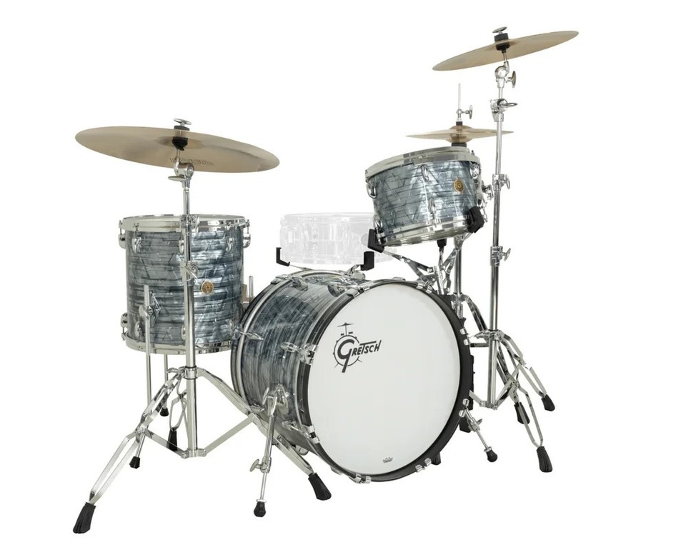 Gretsch Fusion Set Sky Blue Pearl Drumset USA Custom Finsh Ply ...