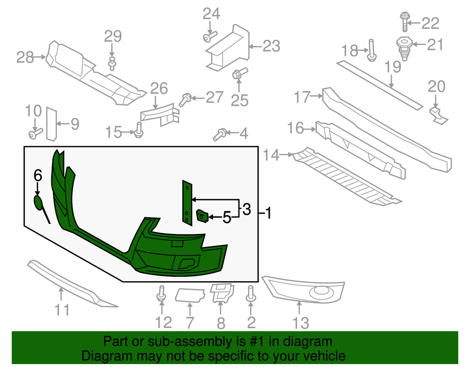 Genuine Audi Bumper Cover 8T0-807-105-D-GRU | eBay