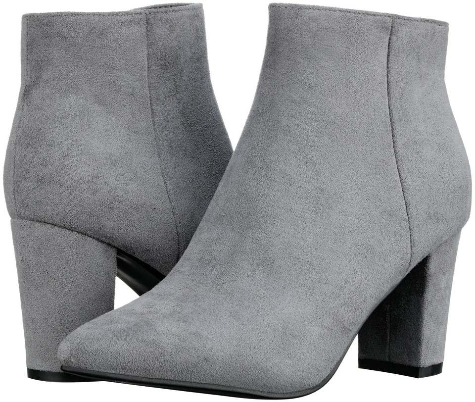[NEW] ILLUDE Women's Fashion Ankle Boots Chunky Block Heel Pointed Toe ...