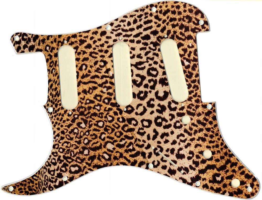 Pickguard Stratocaster LEFT HANDED to fit Fender 11 Hole Leopard Print ...