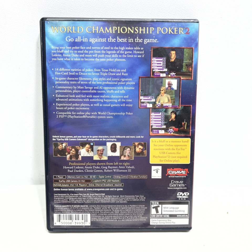 World Championship Poker 2 Featuring Howard Lederer (Sony PlayStation 2 ...