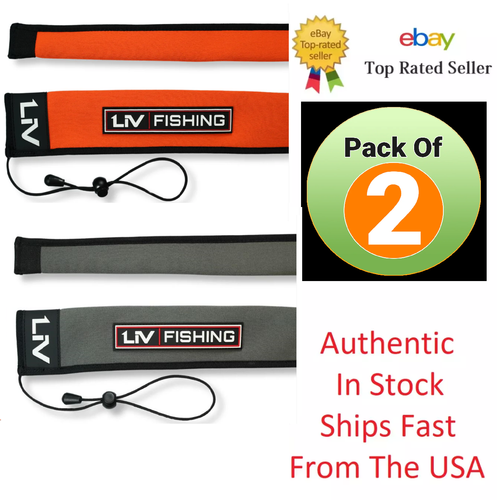 2 Pack LIV Pro Fishing Neoprene Floating S Rod Sleeves Snag Free #1 in ...
