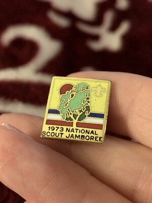 Vintage 1973 National Scout Jamboree Gold Tone Enamel Lapel Pin (GW5 ...