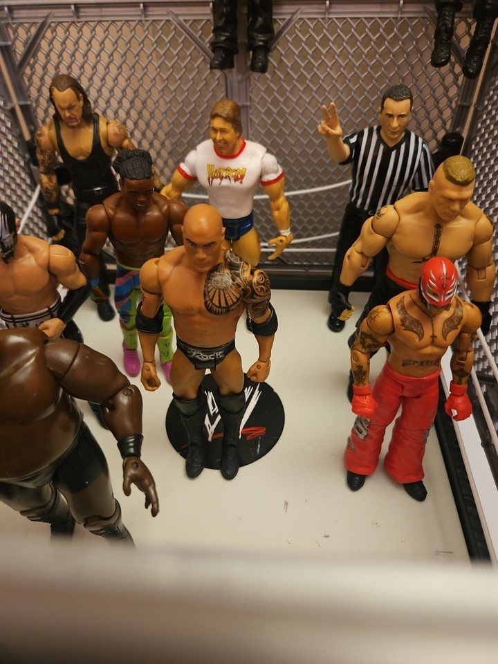 Steel Cage Playset & Wrestling Ring for WWE & AEW Wrestling Action ...
