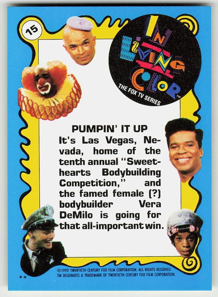 1992 Topps In Living Color Jim Carrey #15 Pumpin' It Up NON_SPORT | eBay