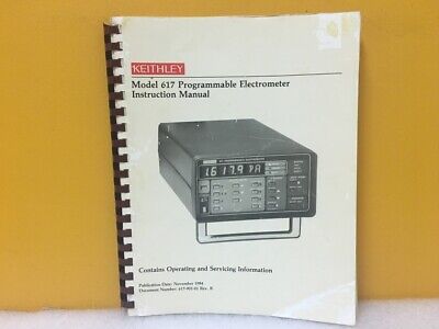 Keithley 617-901-01 617 Programmable Electrometer Instruction Manual | eBay