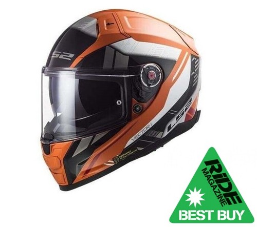 LS2 Vector II Stylus Orange Sports Touring Motorcycle ECE 22.06 Helmet ...