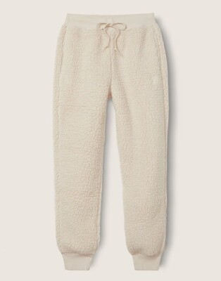 Victoria's Secret PINK, Womens Hi-Waist Drawstring Sherpa Jogger ...