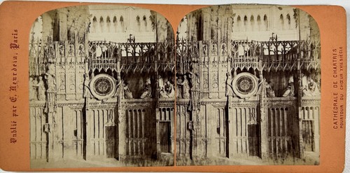France Chancel Surround Chartres Cathedral c1875 Stereo Photo Vintage ...