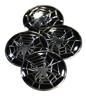 "2.20"" 56mm Silver Aluminum Spider Web Wheel Hub Center Cap Sticker ...