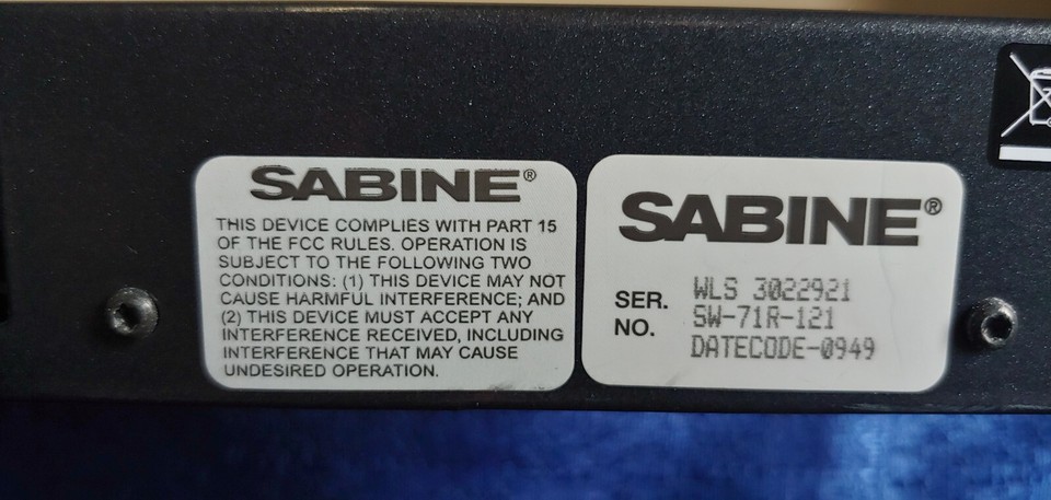 Sabine SW71-R 2.4 GHz Wireless Diversity Receiver | eBay