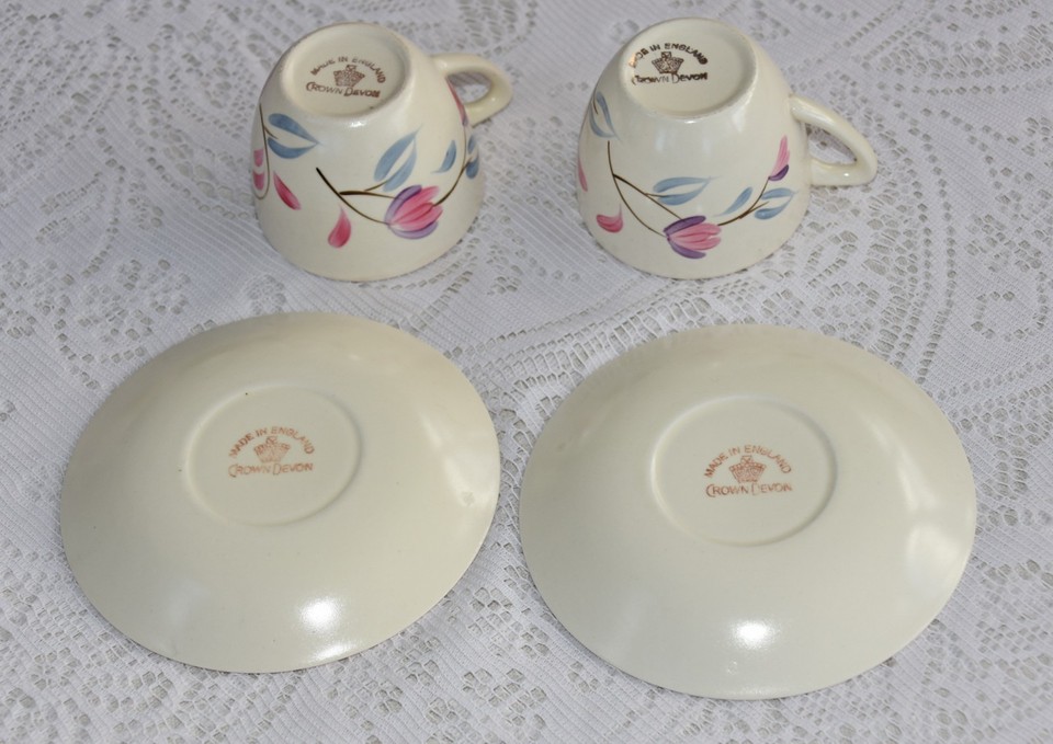 Stunning 1940/50/60s Crown Devon Deco Karen Pattern Large Coffee/Tea ...
