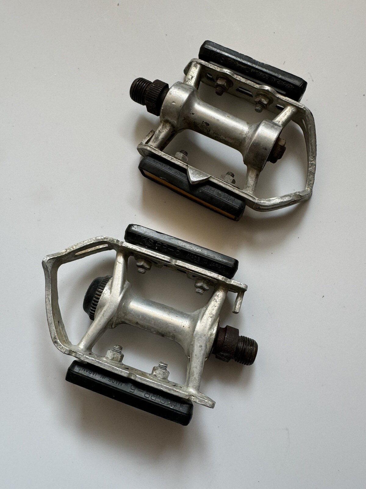 VINTAGE MKS AR-1 FORGED ALLOY ROAD Roadie Fixie BICYCLE PEDALS 9/16 ...