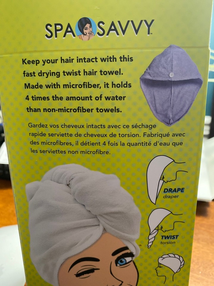 SPA SAVVY Microfiber Twist Hair Turban | eBay