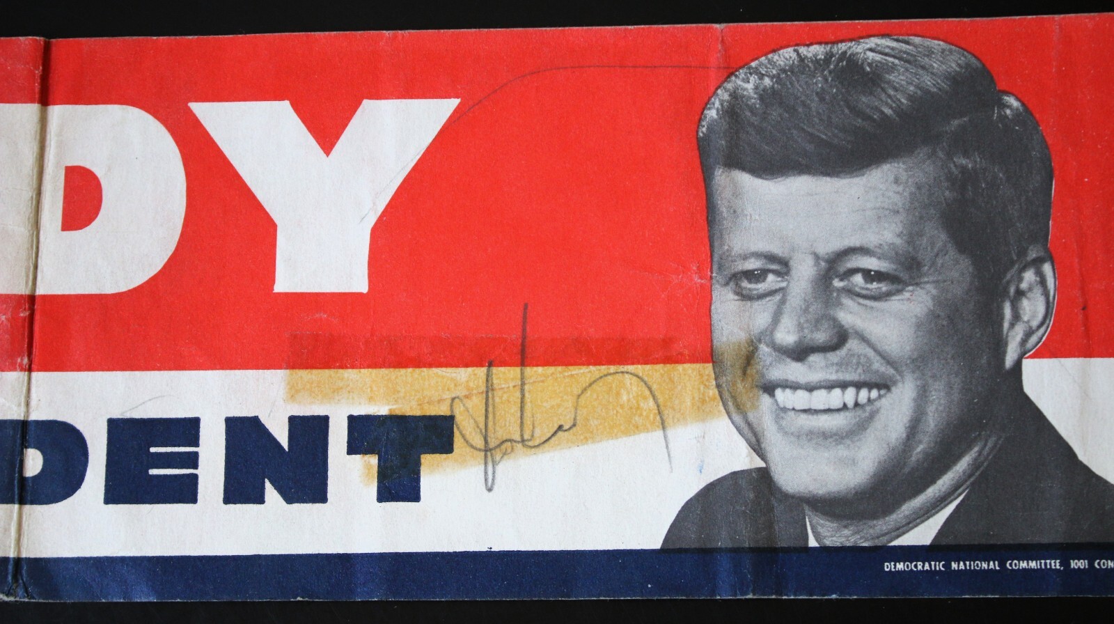 John F. Kennedy ~ Signed Autographed Presidential Campaign Sticker JFK ...