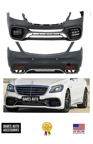 AMG Body kit Bumper S63 S-Class facelift S550 S560 Tips Front Rear New ...
