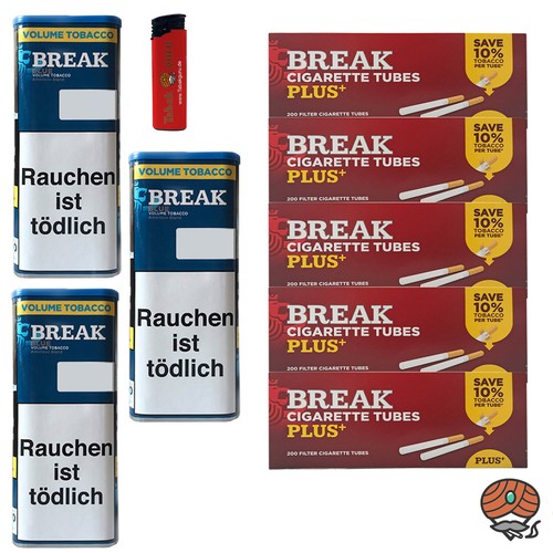 Break Blue / Blau Volumentabak XXL Dose 3x 100g + 1000 Extra Hülsen ...