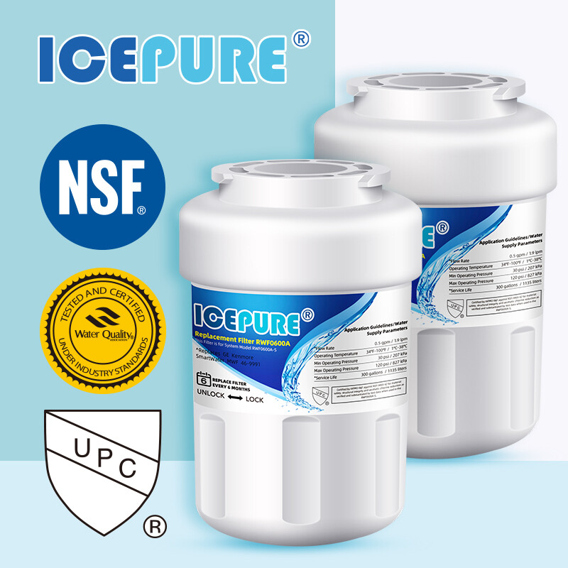 2 PACK Fit For GE MWF SmartWater MWFP GWF Refrigerator Water Filter ...