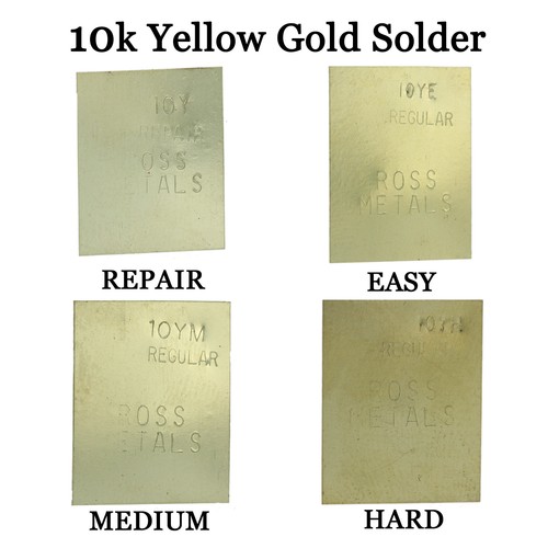 10K Yellow Gold Solder Easy Medium Hard & Repair One Gram Plate Jewelry ...