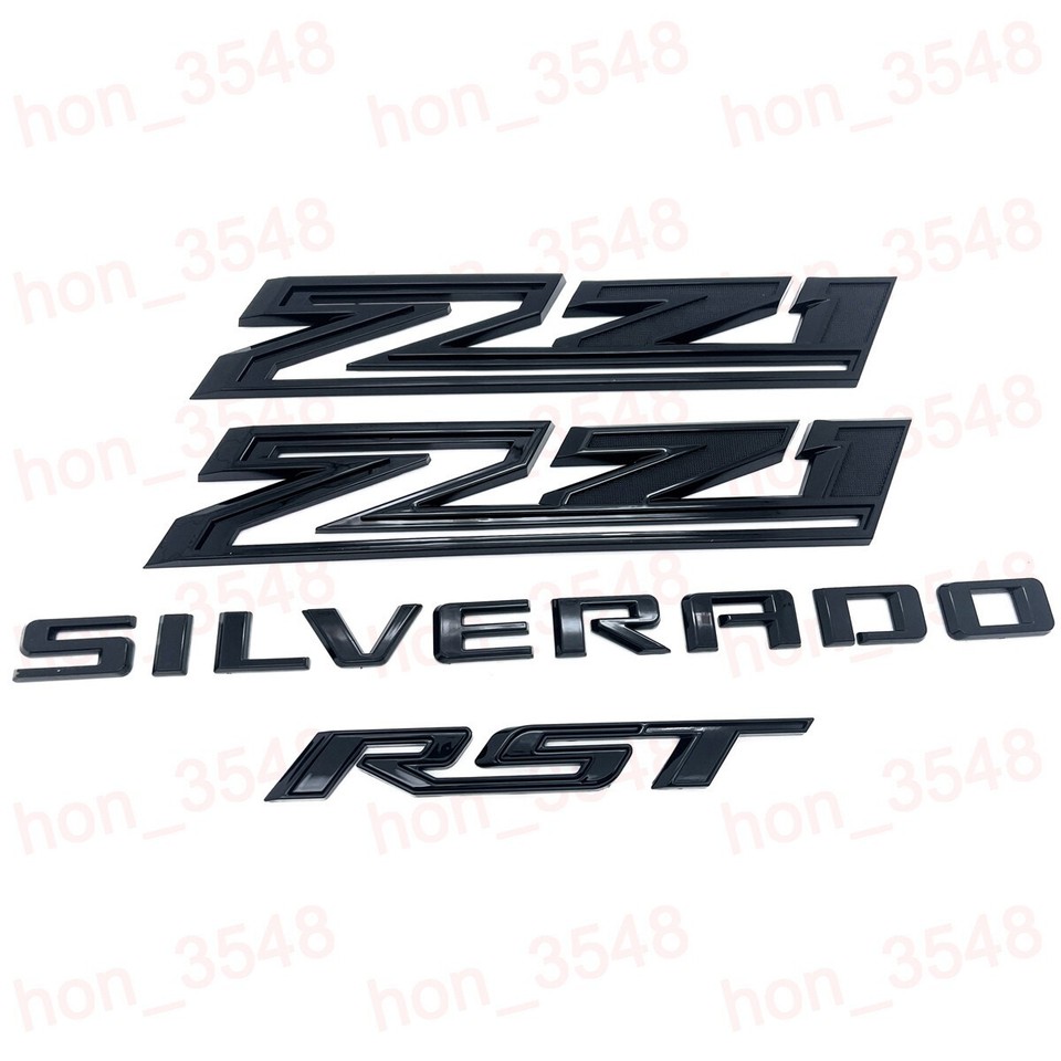 4pc 2019-2024 Chevrolet Silverado RST Z71 Emblem Nameplate Badge Kit ...