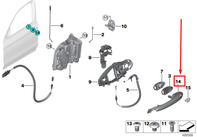 Genuine BMW 3 Series G20 G21 Front Driver Side Door Handle 51219491459 ...