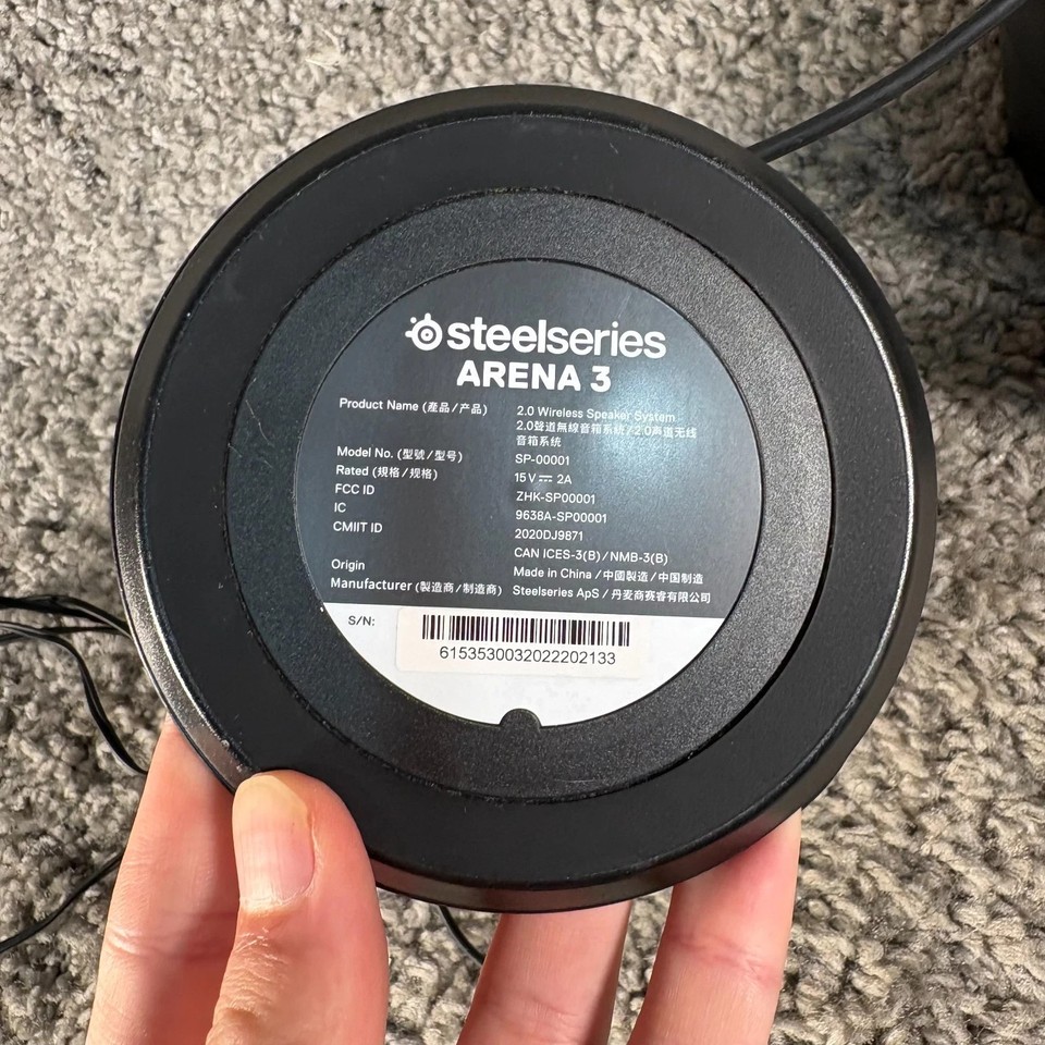 Steelseries Arena 3 Full Range 2.0 Gaming Speakers Wired Bluetooth ...