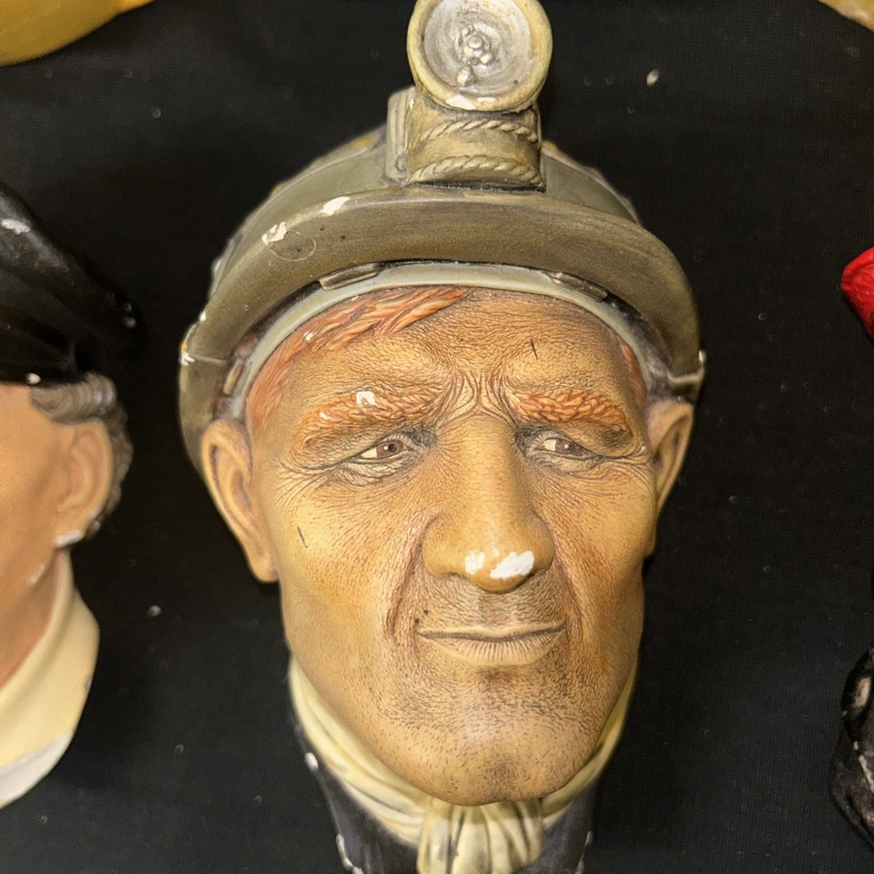 Vintage Lot Of 6 Bossons Chalkware Heads And 2 Bossons Style Chaulkware ...