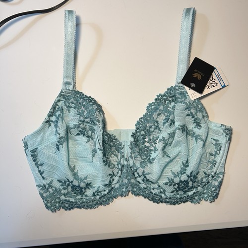 Wacoal Women's Full Figure Bra Size 36DDD Teal Lace Sheer Underwire NWT ...