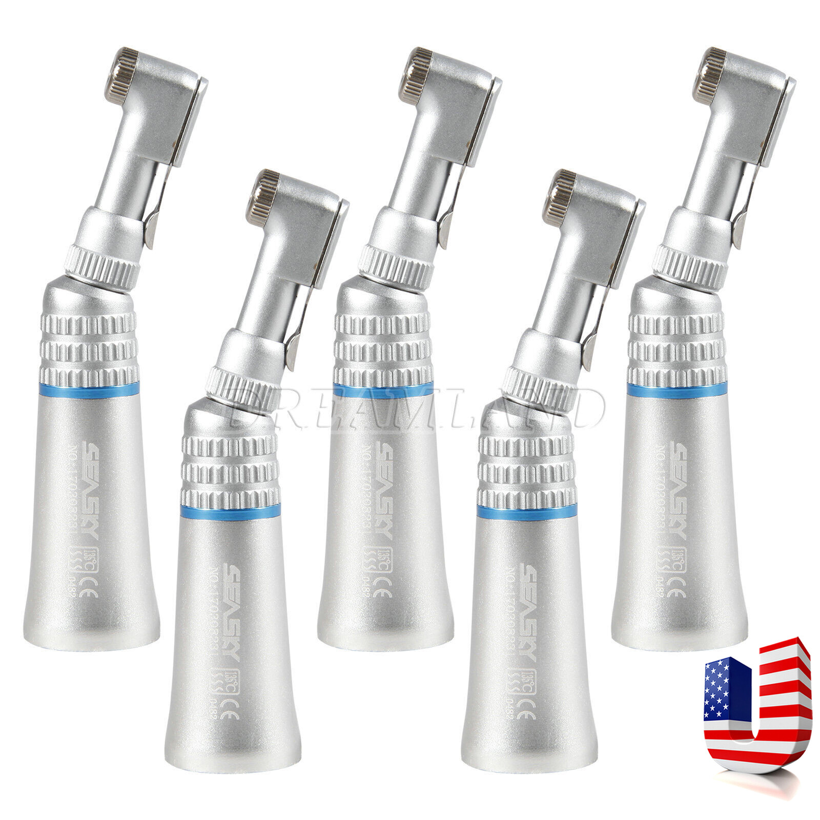 1-5 Dental Slow Low Speed Handpiece Latch Contra Angle External Spray ...