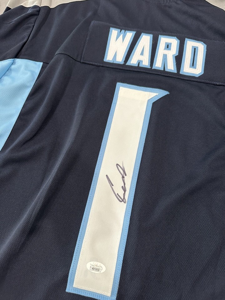 Cameron Cam Ward Tennessee Titans Navy Autographed Signed Jersey JSA | eBay